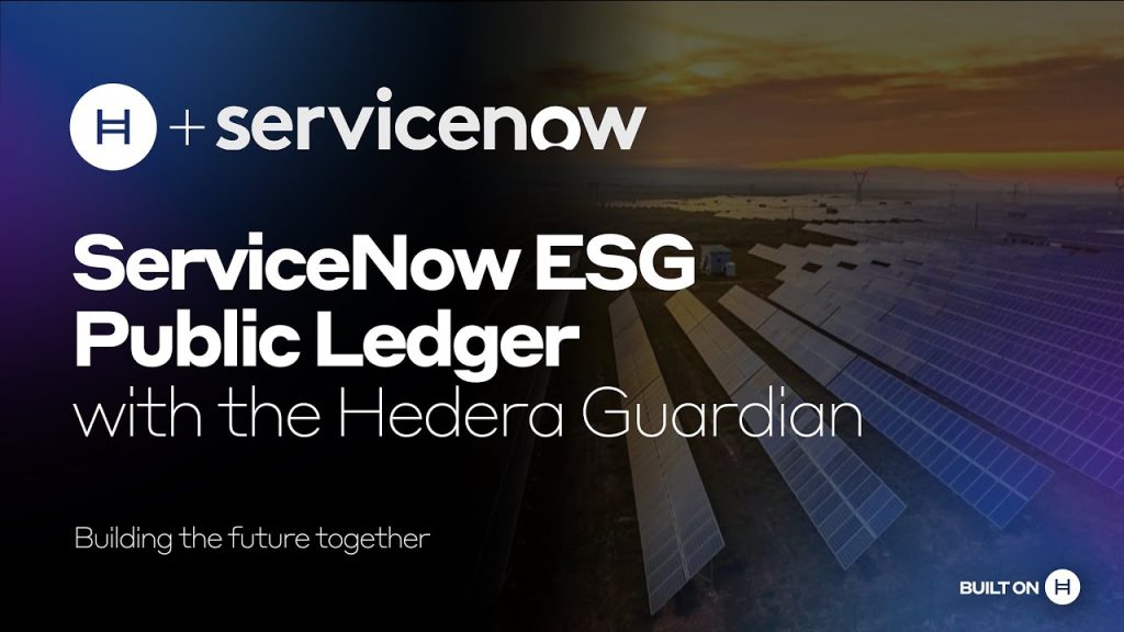 Hedera Guardian integrated with ServiceNow ESG Public Ledger Hedera Guardian integrated with ServiceNow ESG Public Ledger